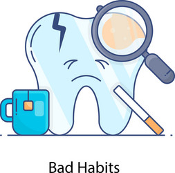 Bad habits Royalty Free Vector Image - VectorStock