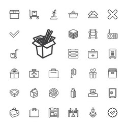Box icons Royalty Free Vector Image - VectorStock