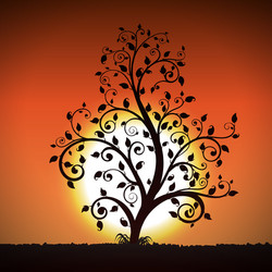 Decorative tree Royalty Free Vector Image - VectorStock