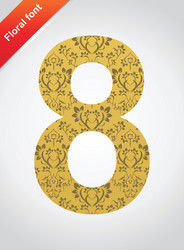 Floral number 2 Royalty Free Vector Image - VectorStock