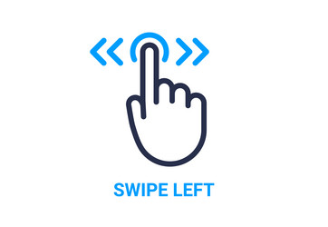 Swipe hand finger icon drag swipe touch Royalty Free Vector