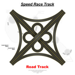 Rarity car on abstract junction background Vector Image