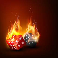 Flaming Dice Vector Images (over 150)
