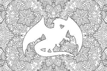 Hard Dragon Coloring Pages