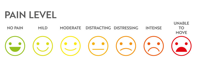 Pain level meter indicator Royalty Free Vector Image