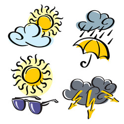 Cartoon weather symbol Royalty Free Vector Image