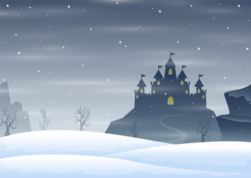 Winter castle Royalty Free Vector Image - VectorStock
