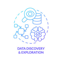 Data ingestion blue gradient concept icon Vector Image