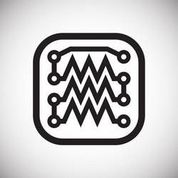 Electronic circuit icon on white background Vector Image