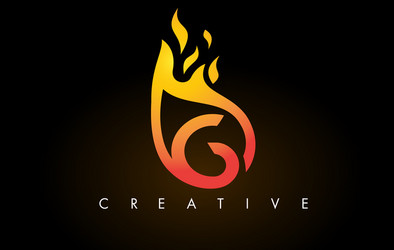 Letter G in Fire Flame Icon Vector Images (over 220)