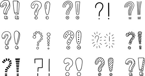 Handwritten question mark doodle sketch style Vector Image