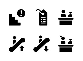 Simple set of supermarket solid icons Royalty Free Vector