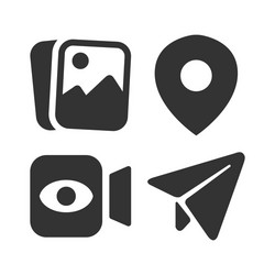 Simple social media icon set Royalty Free Vector Image