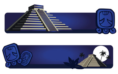 Aztec temple Royalty Free Vector Image - VectorStock