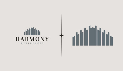 Building residence real estate house logo Vector Image