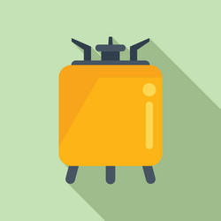 Portable stove icon flat gas cooker Royalty Free Vector
