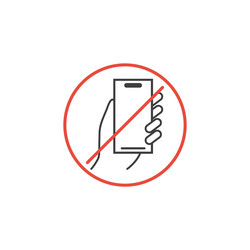 No cell phone sign icon talking and calling Vector Image