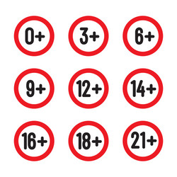 Age content sign image Royalty Free Vector Image