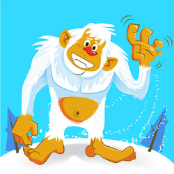 Cute yeti cartoon Royalty Free Vector Image - VectorStock