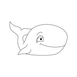 Abstract whale drawing concept background simple Vector Image