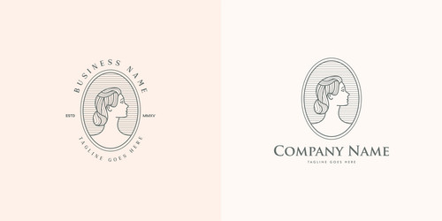 Simple and luxurious logo beauty with a beautiful Vector Image