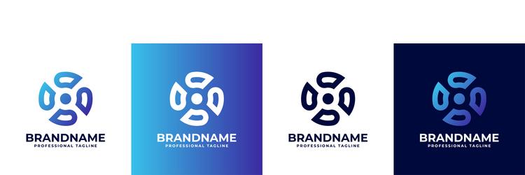 Multiple letter a technology logo letter Vector Image