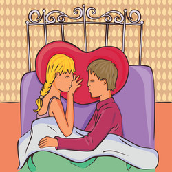 Cartoon Couple in Bed Vector Images (over 1,400)