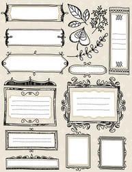 Set of special hand draw labels and banners Vector Image