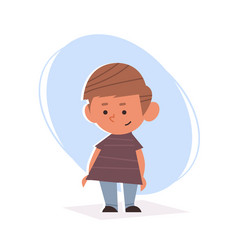 Little kid boy standing Royalty Free Vector Image