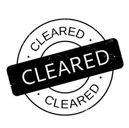 Cleared rubber stamp Royalty Free Vector Image