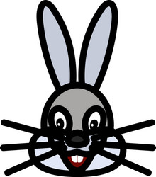 Hare puppet doll icon Royalty Free Vector Image