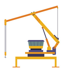 Hoisting crane icon construction crane equipment Vector Image
