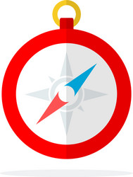 Compass icon flat Royalty Free Vector Image - VectorStock