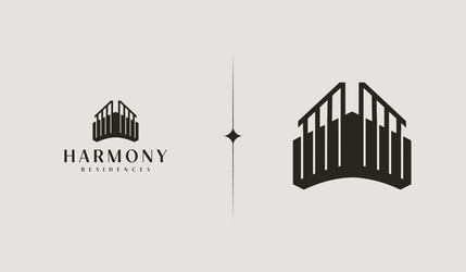 Building residence real estate house logo Vector Image
