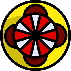 Carousel top view icon Royalty Free Vector Image