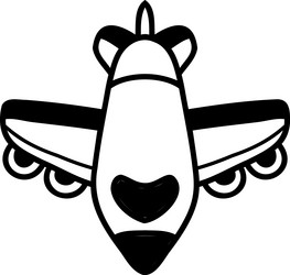 Hand drawn cute plane Royalty Free Vector Image