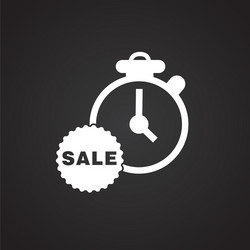 Discount time counter on black background Vector Image