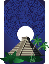 Aztec temple Royalty Free Vector Image - VectorStock