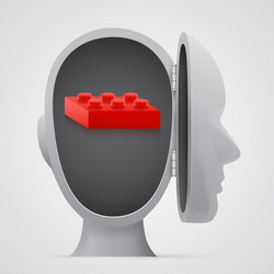 Open head person icon Royalty Free Vector Image
