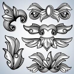 Engraving Scroll Vector Images (over 5,900)
