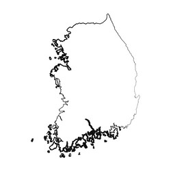 Transparent background south korea simple map Vector Image