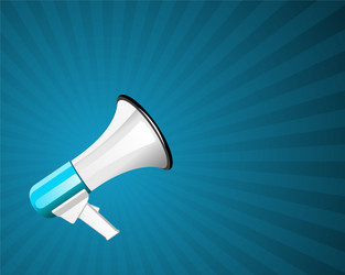 Megaphone on beige background Royalty Free Vector Image