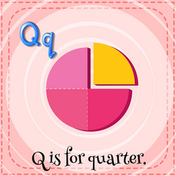 Letter Q words and cards - VectorStock