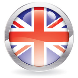 United kingdom flag button Royalty Free Vector Image