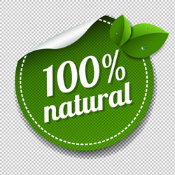 Nature label isolated transparent background Vector Image