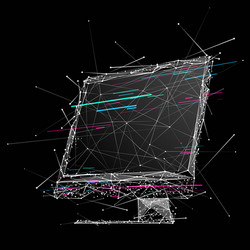 Cartoon desktop computer Royalty Free Vector Image