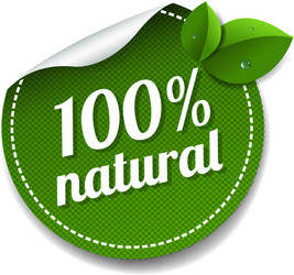 Nature label isolated transparent background Vector Image