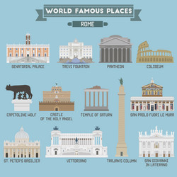 Napoli famous places Royalty Free Vector Image