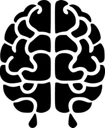 Brain - minimalist and simple silhouette Vector Image