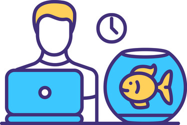 Factory owner rgb color icon Royalty Free Vector Image